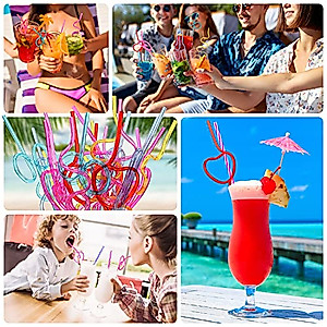 24 Crazy Straws, Colorful Silly Straws, Curly Straws for Kids Reusable, Silly Straws for Kids, Twisty Straws,Curly Straws,Crazy Straws for Kids