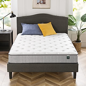 ZINUS 8 Inch Comfort Support Cooling Gel Hybrid Mattress, Full, Tight Top Innerspring Mattress, Motion Isolating Pocket Springs, Mattress in A Box