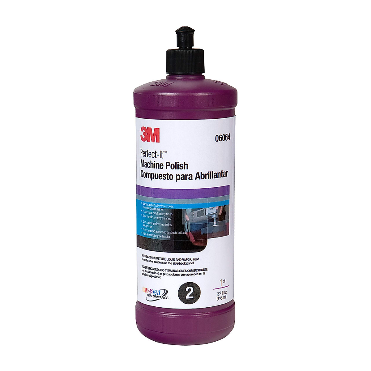 3M Perfect-It Machine Polish (06064) – For Paint and Gelcoat on Cars, Boats, Trucks and RVs – 8 ounces, White