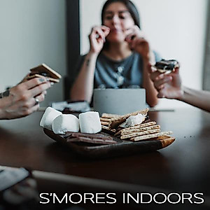 PYRO | Tabletop Fire Pit, Portable Concrete Fire Bowl, Mini Personal Fireplace for Indoor and Outdoor Use, Smoke Free, Cook S’Mores Indoors