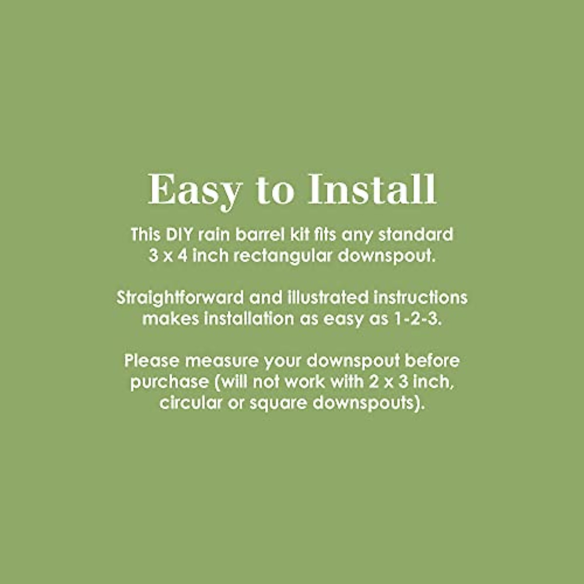 EarthMinded Rain Barrel Diverter Kit - Rain Diverter for 3 x 4 Inch Downspouts, Includes Spigot and Downspout Diverter - Convert Containers into Rain Barrels - Easy to Install