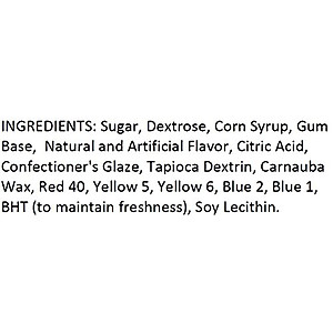 Rain-blo Bubble Gum Balls, 2.5 Ounce Tube, Pack of 24