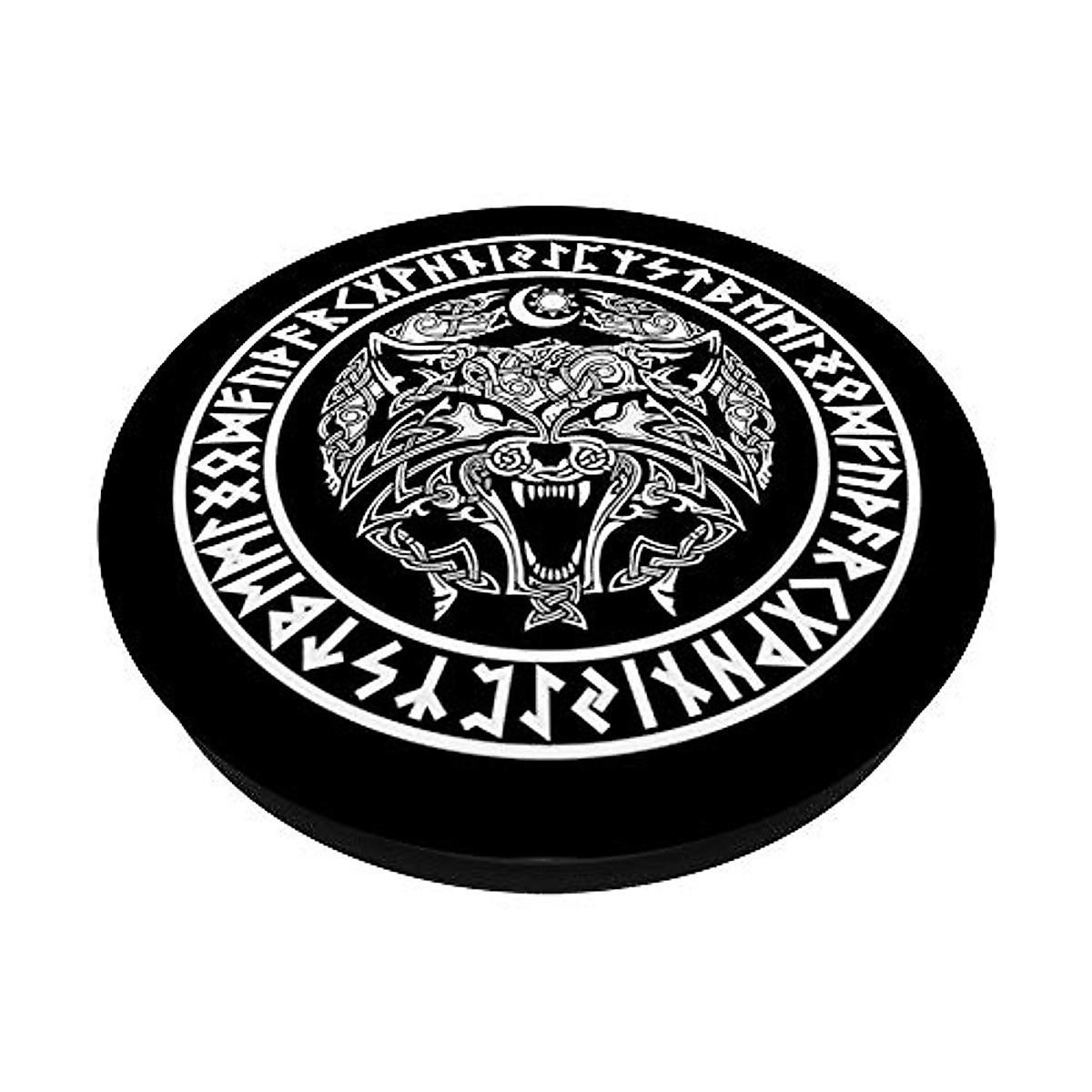 Viking Fenrir Emblem - Monstrous Wolf Norse Mythology PopSockets Swappable PopGrip