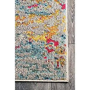 nuLOOM Monet Modern Runner Rug, 2' x 8', Multi