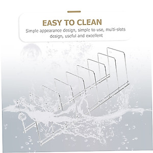 VILLFUL 2 Pcs Drainer Dish Rack Cabinet Organizer Shelf Baking Sheet Organizer Sink Storage Rack Pot Lid Storage Rack Pot Lid Organizer Dish Holder Rack Pot Lid Storage Rack for Cabinet