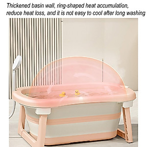 ZAJSSS Pet shower basin Dog Bath Tub with Water Drain Plug Foldable Bathtub Portable Pet Bathtub for Pet Puppy Small Dogs Cats for Indoor/Outdoor, Pink