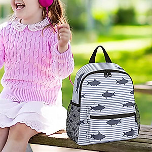 Pardick Kids Backpack for Girls Boys Shark Lightweight Water Resistant Preschool Backpack Cute