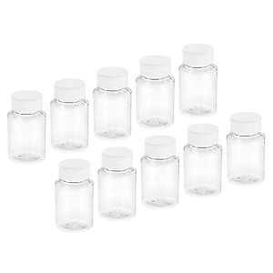 PATIKIL 30ml 1 Oz Wide Mouth Reagent Bottle, 30 Pack Storage Bottles Plastic Sample Containers for Home Laboratory