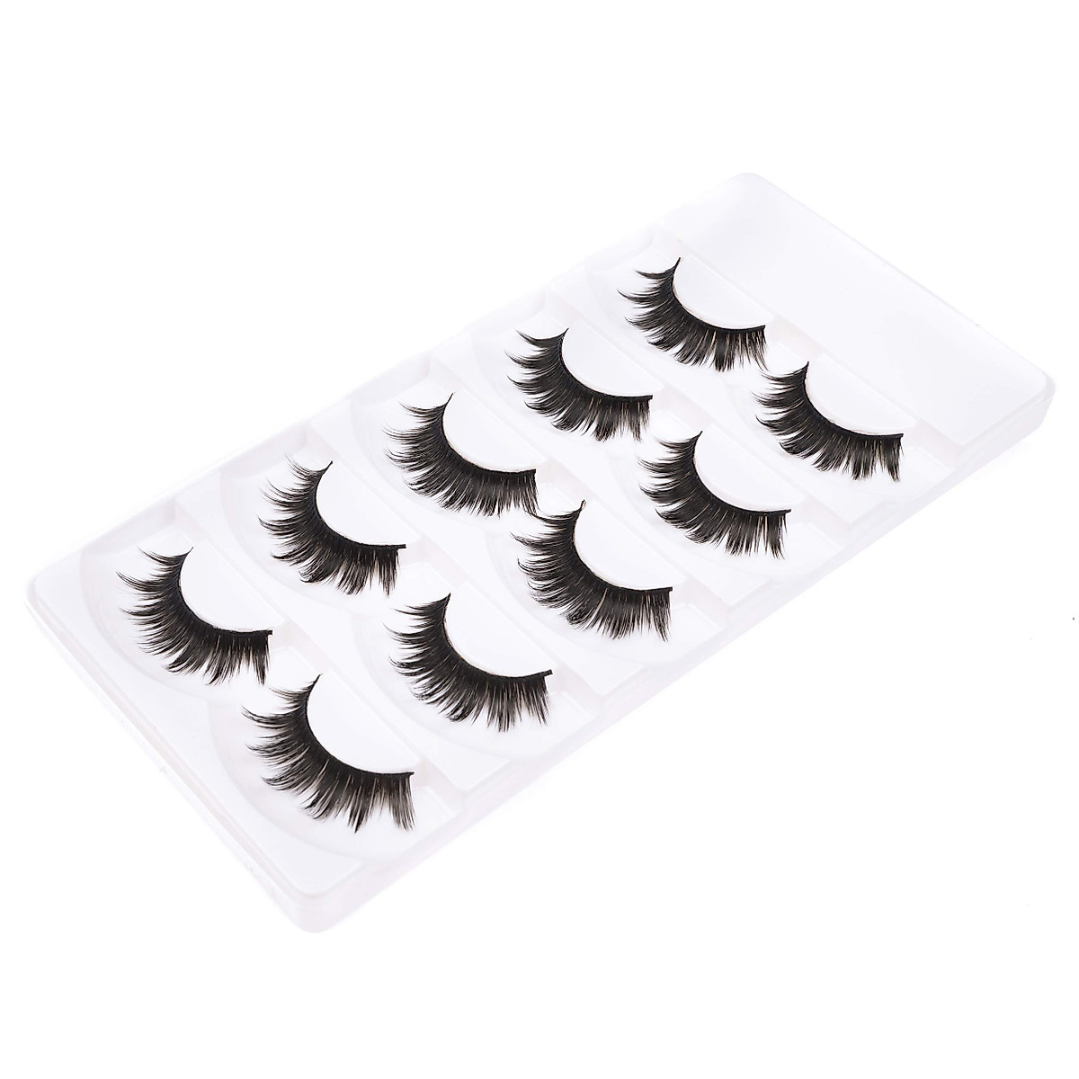 Wleec Beauty False Eyelashes, Dramatic Strip Lashes Pack Handmade Thick Fake Eyelashes Black (F36, 15 Pairs/3 Pack)