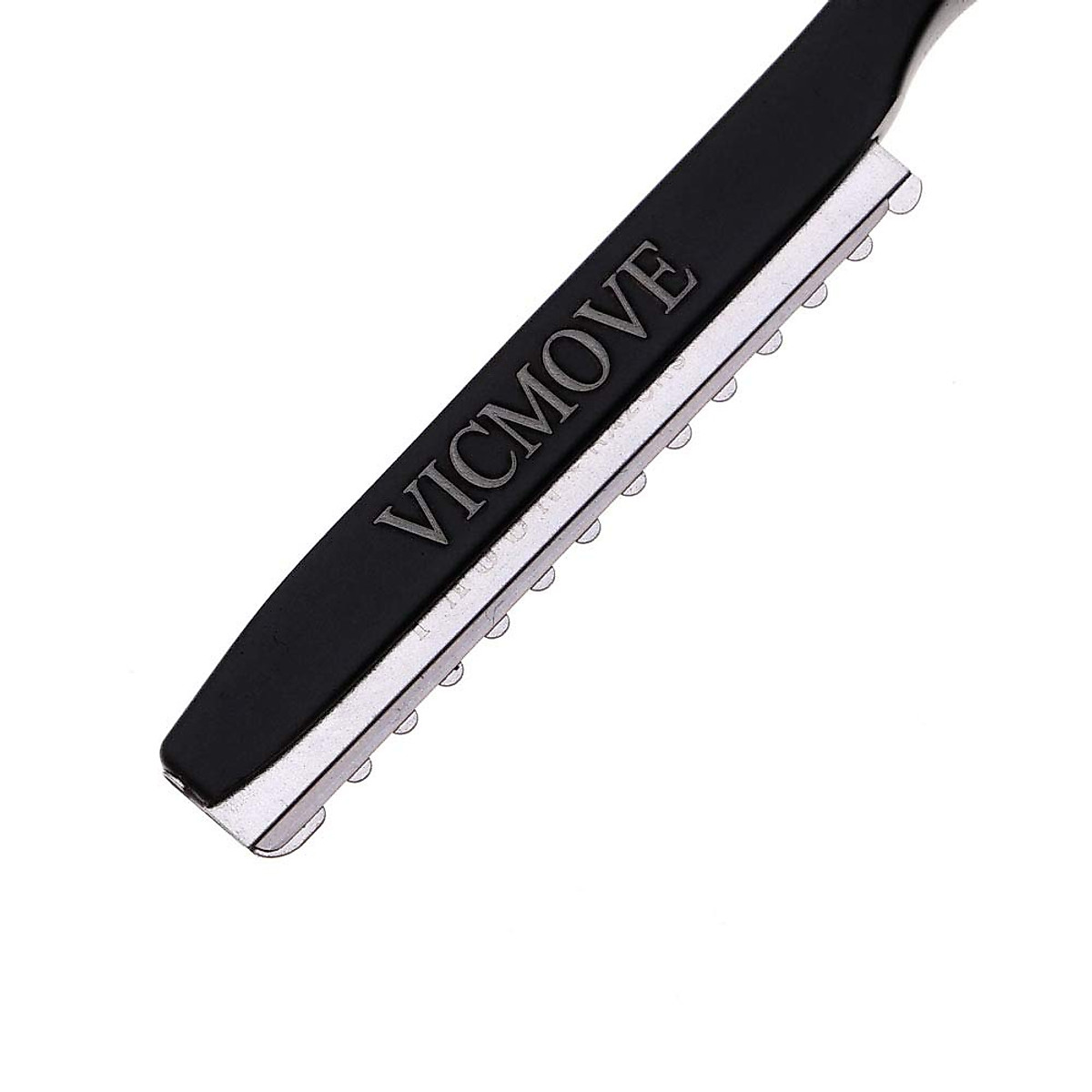Professional Hair Styling Thinning Texturizing Cutting Feather Razor + 10 Replacement Blades Stainless Steel Black Color
