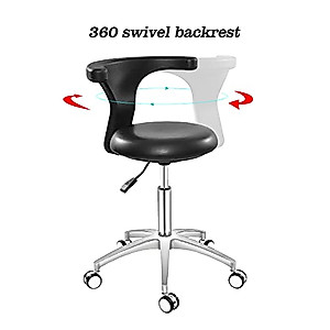 Ergonomic Home Office Desk Chair - with Lumbar Support Rolling Chair，Swivel Salon Chair ，Adjustable Dentist Chair Medical Stool for Drafting,Computer,Hospital,Clinic,Dentalhygienis,Home