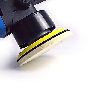 5 Inch (125mm) Wool Felt Polishing Pad Hook and Loop Compressed Woolen Wheel Buffing Pads for Car & Boat Polishing, Waxing, Sealing, Pack of 3