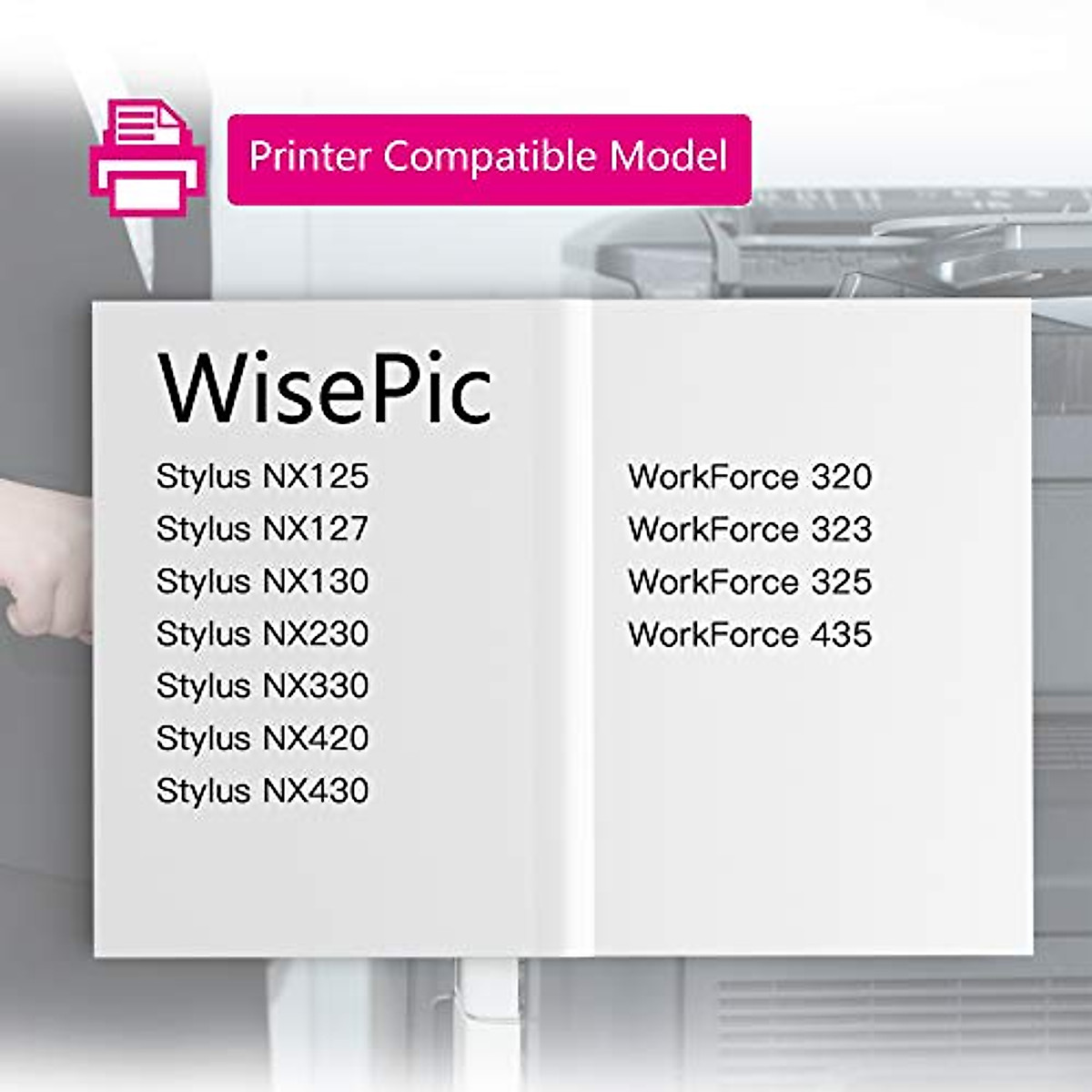 WisePic Remanufactured Ink Cartridge Replacement for Epson 124 T124 5-Pack to Use with Workforce 435 320 323 325 Stylus NX420 NX430 NX230 NX330 NX125 NX127 NX130 Printer (2BK 1C 1M 1Y)