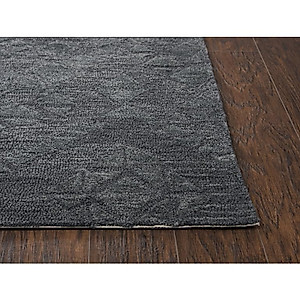 Rizzy Home | FA170B | Fifth Avenue Collection | Wool Area Rug | 8' x 10' | Dk. Grey/Gray/Rust/Blue Diamond