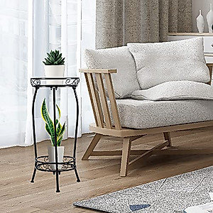 Kavlium Plant Stand Indoor Outdoor 2 Tier 27.1 inch Multiple Plant Rack