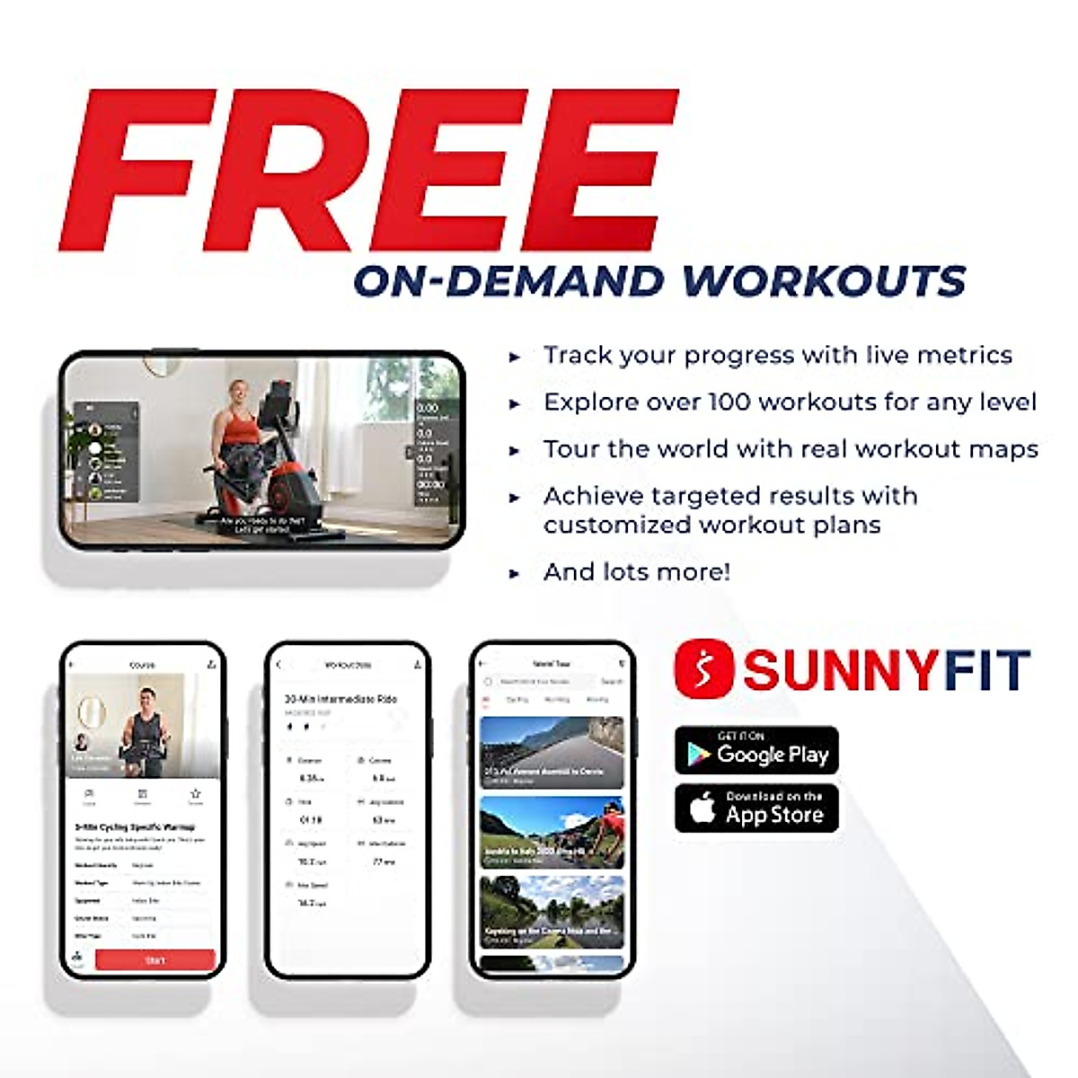 Sunny Health & Fitness Endurance Full Body Smart Magnetic Resistance Elliptical Machine with Digital Performance Monitor, Low Impact Exercise, Pulse Sensors, and Bluetooth SunnyFit App – SF-E321003