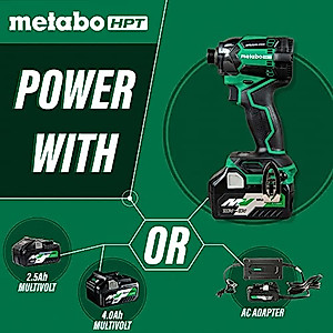 Metabo HPT 36V MultiVolt™ Cordless Triple Hammer BOLT Impact Driver Kit | 1/4-Inch Keyless | 5 Speed Modes | 3 LED Lights | Up to 1,903 in-lbs of Torque | IP56 Rated | Lifetime Tool Warranty | WH36DC