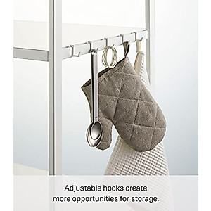 Yamazaki Home Kitchen Appliance Storage Rack-Standing Organizer Shelves, One Size, White