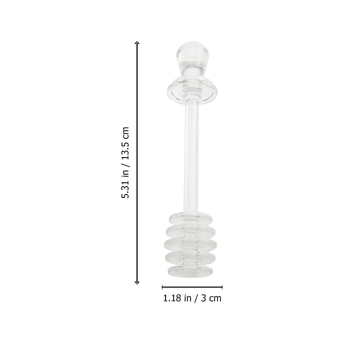 Cabilock 6 Pcs Honey Stick Dispenser Syrup Pourer Coffee Syrups Honey Syrup Ladle Spoon Drink Honey Dipper Spoons Honey Wand Coffee Stir Spoons Hand Mixer Mini Honeycomb Acrylic