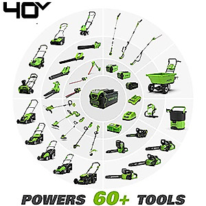 Greenworks 40V 24" Cordless Hedge Trimmer (1" Cutting Capacity), 2.0Ah USB Battery and Charger Included