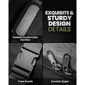 OutdoorMaster Padded Golf Club Travel Bag with Wheels, 900D Heavy Duty Oxford Waterproof -Alligators - Black + Gray