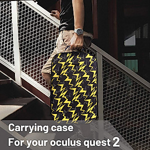 HIJIAO Hard Travel Case for Oculus Quest 2 & Quest VR Gaming Headset and Controllers Accessories Waterproof Shockproof Carring case (Yellow)