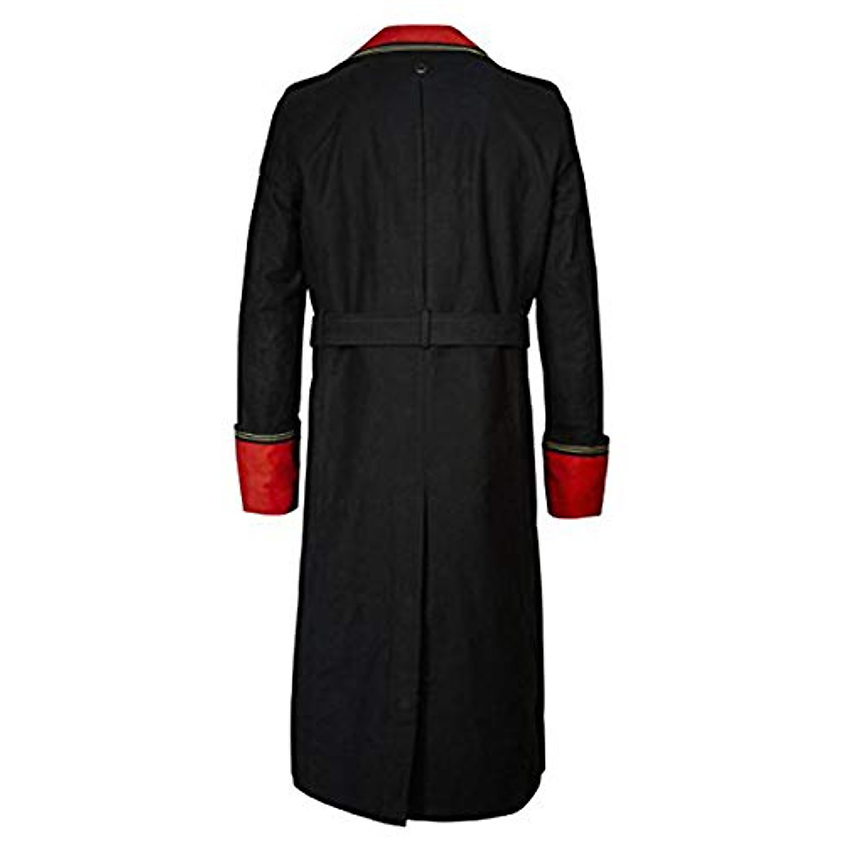 40k Warhammer Iconic Imperial Guard Costume Long Coat Red and Black Combination (Medium) (XX-Large)