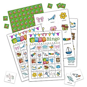 Ycyfckdr Baby Shower Bingo Cards, Baby Shower Games, Baby Shower Decorations, Bingo Game for Adults, Gender Reveal Party, Outdoor Indoor Games - 24 Game Cards (d01)