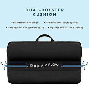 LAPGEAR Home Office Lap Desk with Device Ledge, Mouse Pad, and Phone Holder - White Marble - Fits up to 15.6 Inch Laptops - Style No. 91501