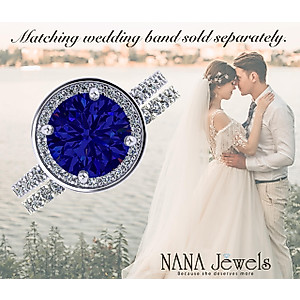 NANA Jewels 2ct Pure Brilliance Zirconia Halo Engagement Ring-Round Cut-September-11