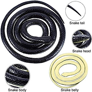 Snake Toy, Rubber Lifelike Snakes Scary Toys, Wild Life Toys Funny Snake Prank Toys, Realistic Amazing Decorations Effect for Party Entertainment Birthday Halloween Christmas