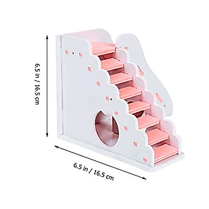 Ipetboom Wooden Hamster House with Stair Ladder Slides Small Animals Hideout Funny Climbing Exercise Toy Guinea Pig Cage Accessories for Chinchillas Rabbits Ferrets