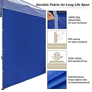 Instahibit 1080D 120g EZ Pop Up Canopy Sidewall UV30+ Fits 10x10ft Canopy Outdoor Picnic 1 Piece Garden