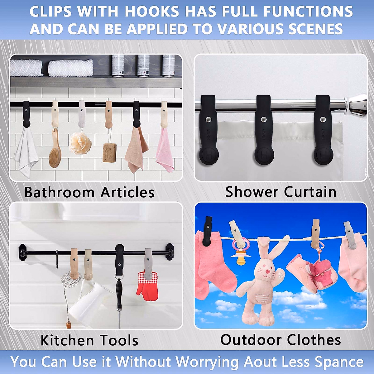 Towel Clips, Shower Magnetic Towel Clip, Hand Towel Hook for Bathroom Beach Towel Clip, Removable and Reusable, Gifts for Men Women