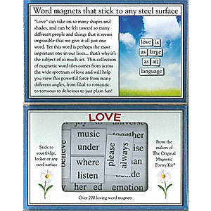 Magnetic Poetry - Love Kit - Words for Refrigerator - Write Poems and Letters on The Fridge - Made in The USA