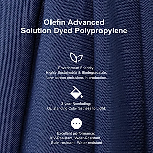 Tempera 10ft Deluxe Cantilever Umbrella, Offset Umbrella with 360° Rotation, 3-year Nonfading Olefin Canopy, Crank Control & 5-level Tilting and Cross Base for Yard, Garden, Deck & Lawn