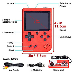 Handheld Game Console for Kids Boys Girls, Toys for 6 7 8 9 10 11 12 13 14 Year Old Boy, Retro Game Console Gifts for Adults Boys, Game Gifts for Boys Ages 5-11, Birthday Gifts for Kids Adults