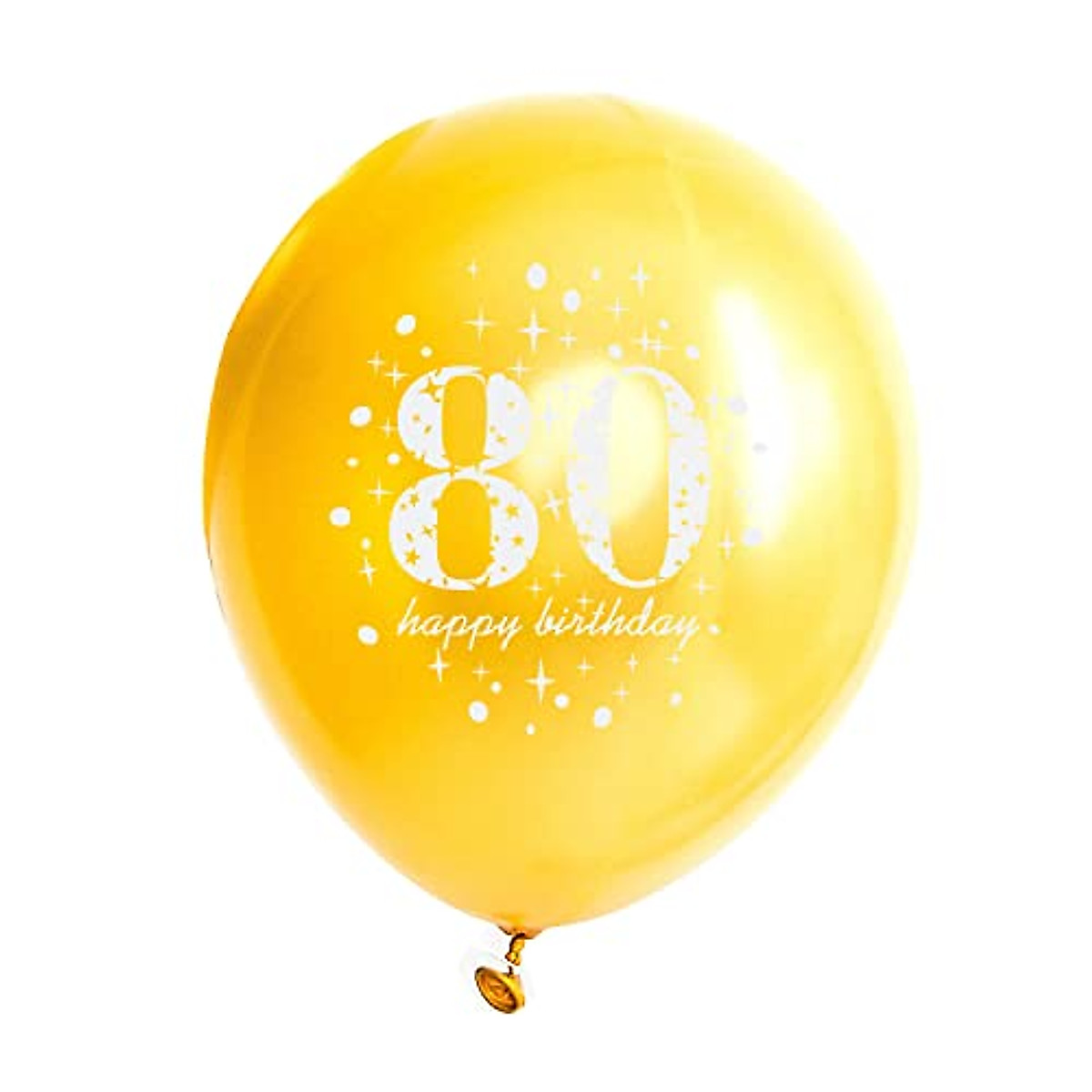 80th Birthday Balloons Gold and Black Party Decorations Latex Confetti Balloon for 80 Year Old Anniversary Theme Birthday Party Supplies 12 Inch 15 Pack(80 years old)