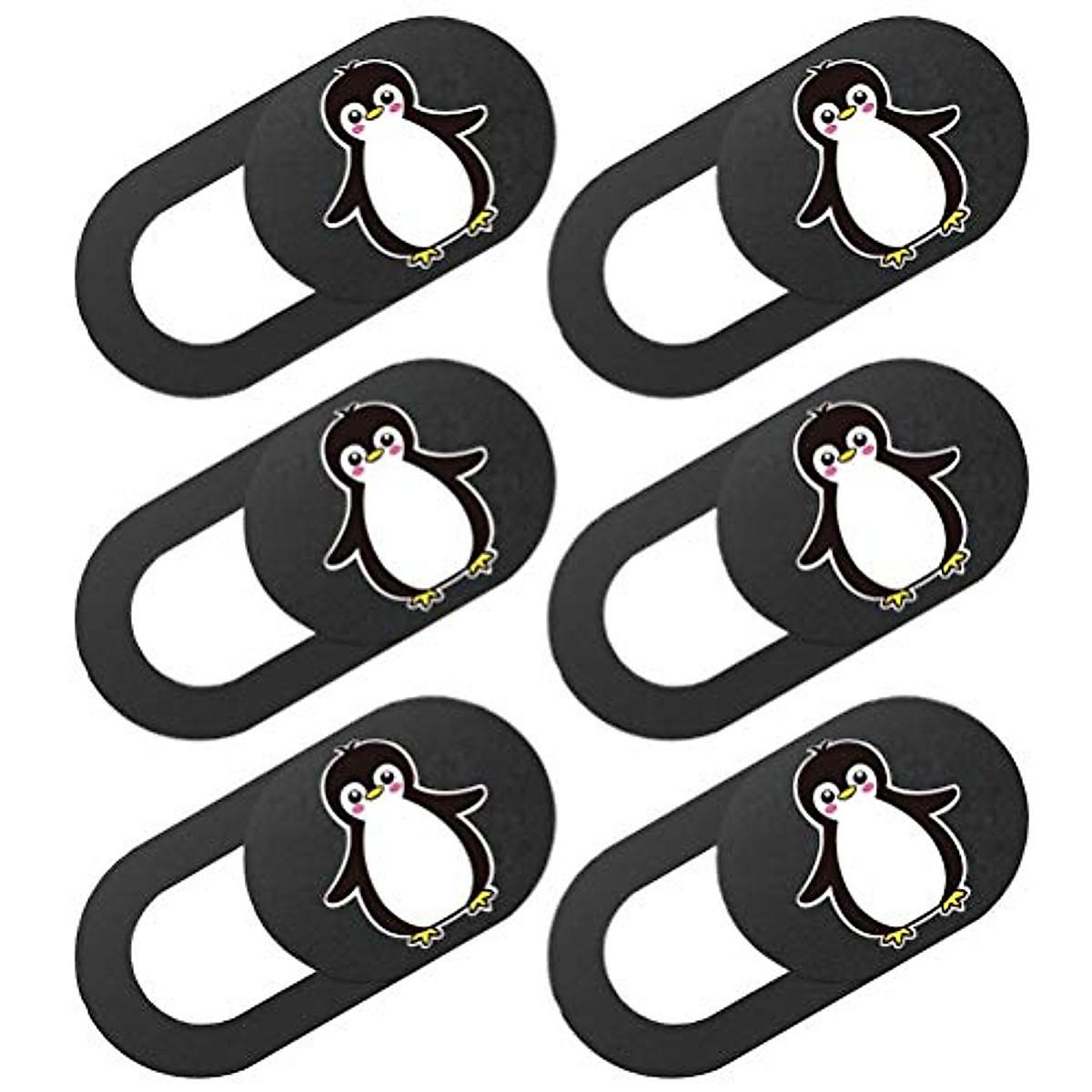 OSALADI Laptop Camera Cover Slide 6Pcs Laptop Camera Cover Slide Penguin Webcam Cover Camera Slide Blocker for PC Computer Smartphone Tablet Webcam Cover