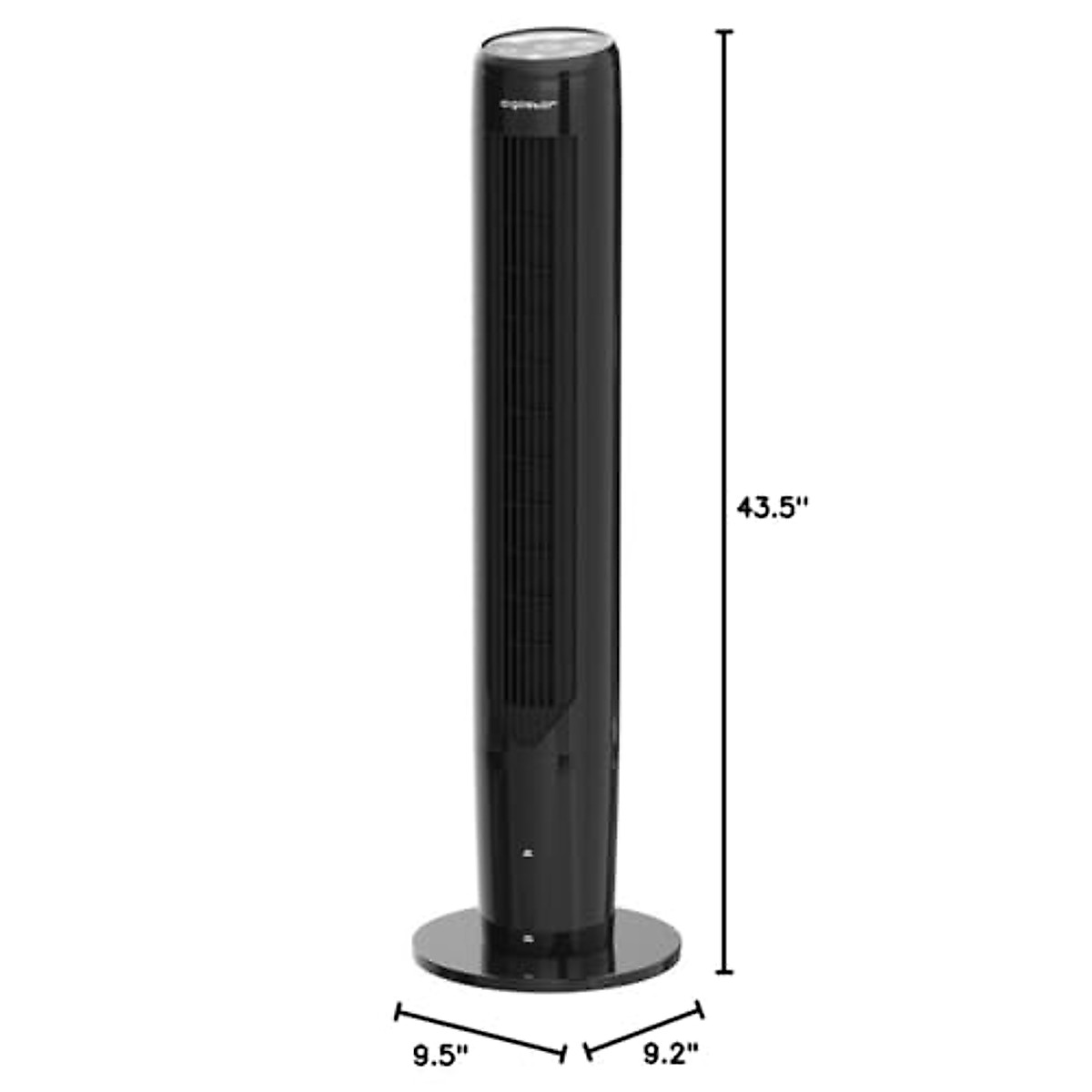 Aigostar Cooling Tower Fan with Remote Oscillating Quiet Bladeless Evaporative Air Cooler Humidifier for Room, Water Tank, LED Display, 1-9H Timer, 40", Black