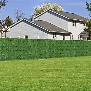 U'Artlines Artificial Ivy Privacy Fence 118x39.5Inch Faux Ivy Leaf Wall with 100Pcs Zip Ties Artificial Hedge Fence Panel for Backyard Garden Balcony Patio Outdoor Decor