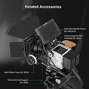 SMALLRIG Mini Matte Box Pro for Mirrorless DSLR Cameras, Come with 4 x 5.65 Filter Trays and 67mm/72mm/77mm/82mm-95mm Adapter Ring - 3680