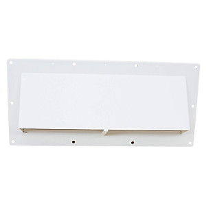 X-Haibei RV Range Hood Exhaust Vent Cover, Stove Bathroom Vent Cover Outside Damper for Motorhome Trailer Camper (White)