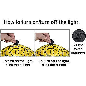 Wave Runner Glow in The Dark LED Light Junior Football, Waterproof Double Laced Football for Night Sports and Games Waterproof Ball for Pool, Beach and Backyad