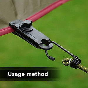 ZBGUN 20 PCS Car Windproof Clip Elastic Cord, Durable Plastic Clip Buckle ，Protect Car Cover from Blowing Off in High Winds,Universal Fit for Most Cars, Sedans, SUVs, Trucks, Vans