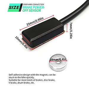 E-Bike MS-BK-2R Brake Cut Off Sensor SM/Waterproof Connector Electric Bike Cut Power Off Mechanical Hydraulic Brake Sensor for E Bike (MS-2R-SM)