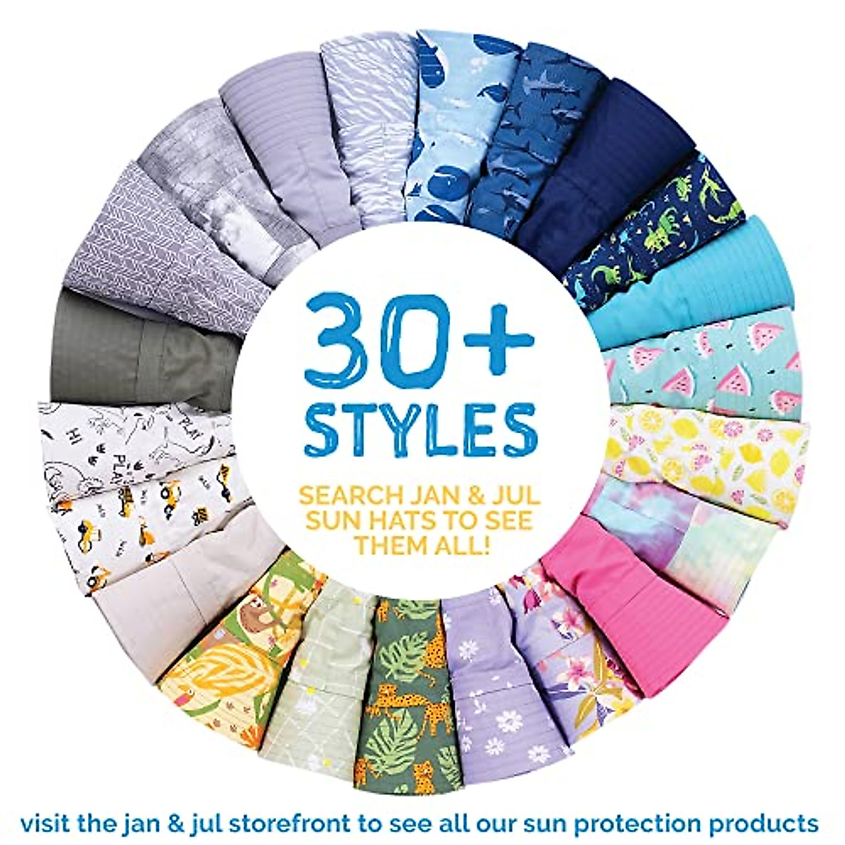 JAN & JUL Adjustable Adventure Baby Sun Hat for Boy Large Brim (M: 6-24 Months, Navy: Navy Trim)