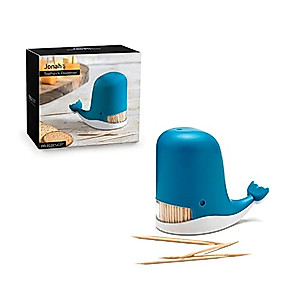 Jonah Toothpick Holder by Peleg Design - Cute Whale Toothpick Dispenser - Fun and Decorative Plastic Toothpick Holder