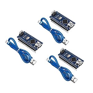 Hosyond Nano Board V3.0 ATmega328P/CH340 5V 16M Micro Controller Compatible with Arduino Nano(with Cables)