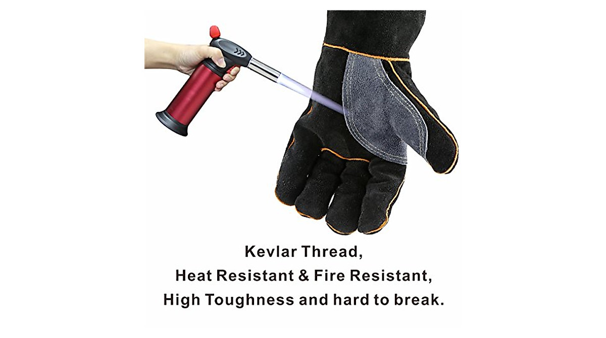 KIM YUAN Heat Resistant Gloves: Welding, BBQ & Fireplace